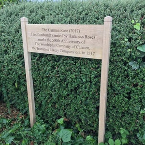 Solid Oak Engraved Two Post House Sign Standing Entrance Business Sign ...