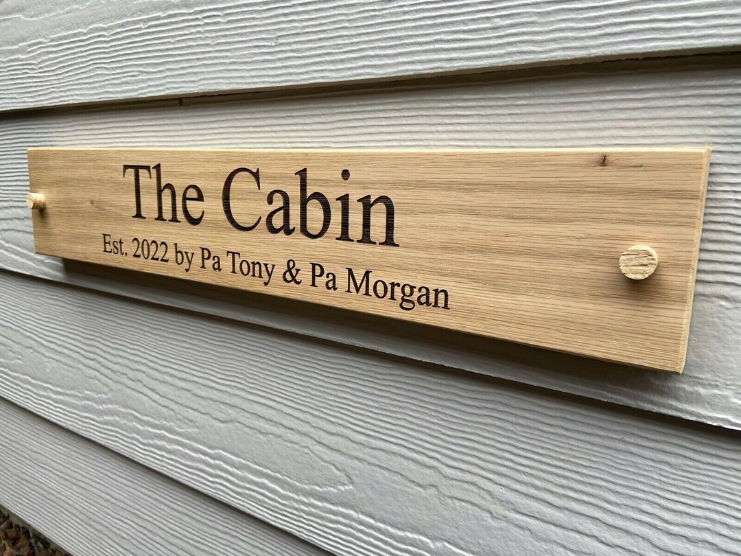 Oak House Sign / Wooden Sign / Bespoke Sign / House Plaque / House Name ...