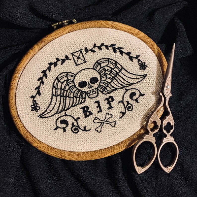 RIP Funerary Art Embroidery PDF Pattern Printable Digital File - Etsy
