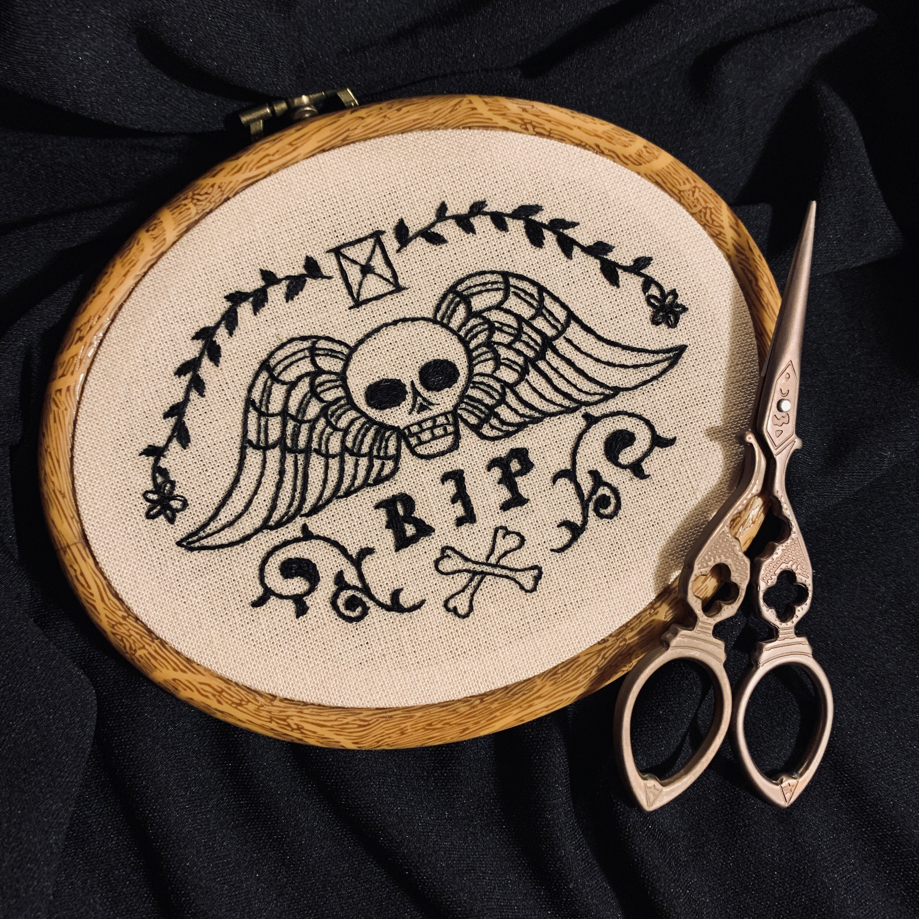 RIP Funerary Art Embroidery PDF Pattern Printable Digital File - Etsy