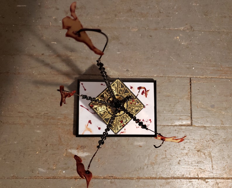 Hellraiser Bloody Lament Configuration Puzzle Box With Chains and Hooks ...