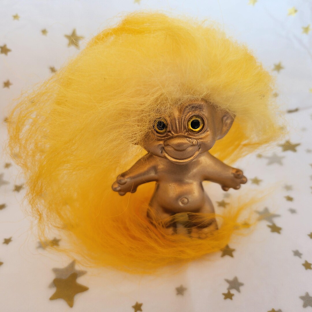 Custom Wishnik Troll Doll - Kintsugi Gold - Etsy