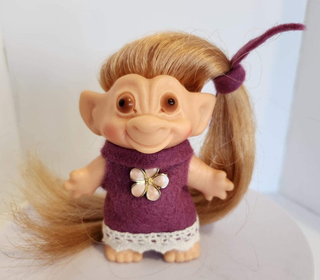 Uneda Wishnik Troll Doll - Bug Eyed Rootie - Etsy