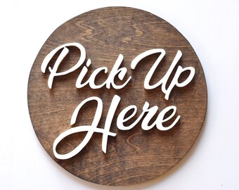 Pick up here sign | Etsy