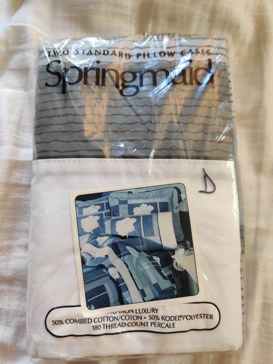 Springmaid Industries Standard Pillowcase Pair, NIP New in Package, L ...