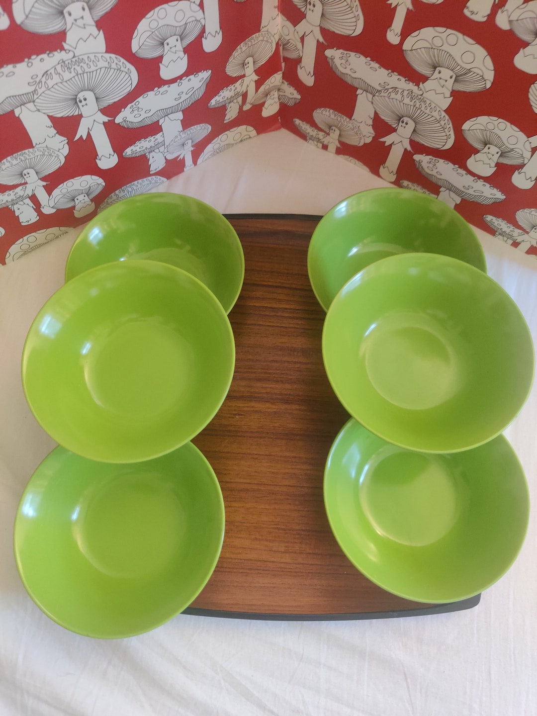 Vintage Texas Ware Melamine Green Bowls Set of 6 - Etsy