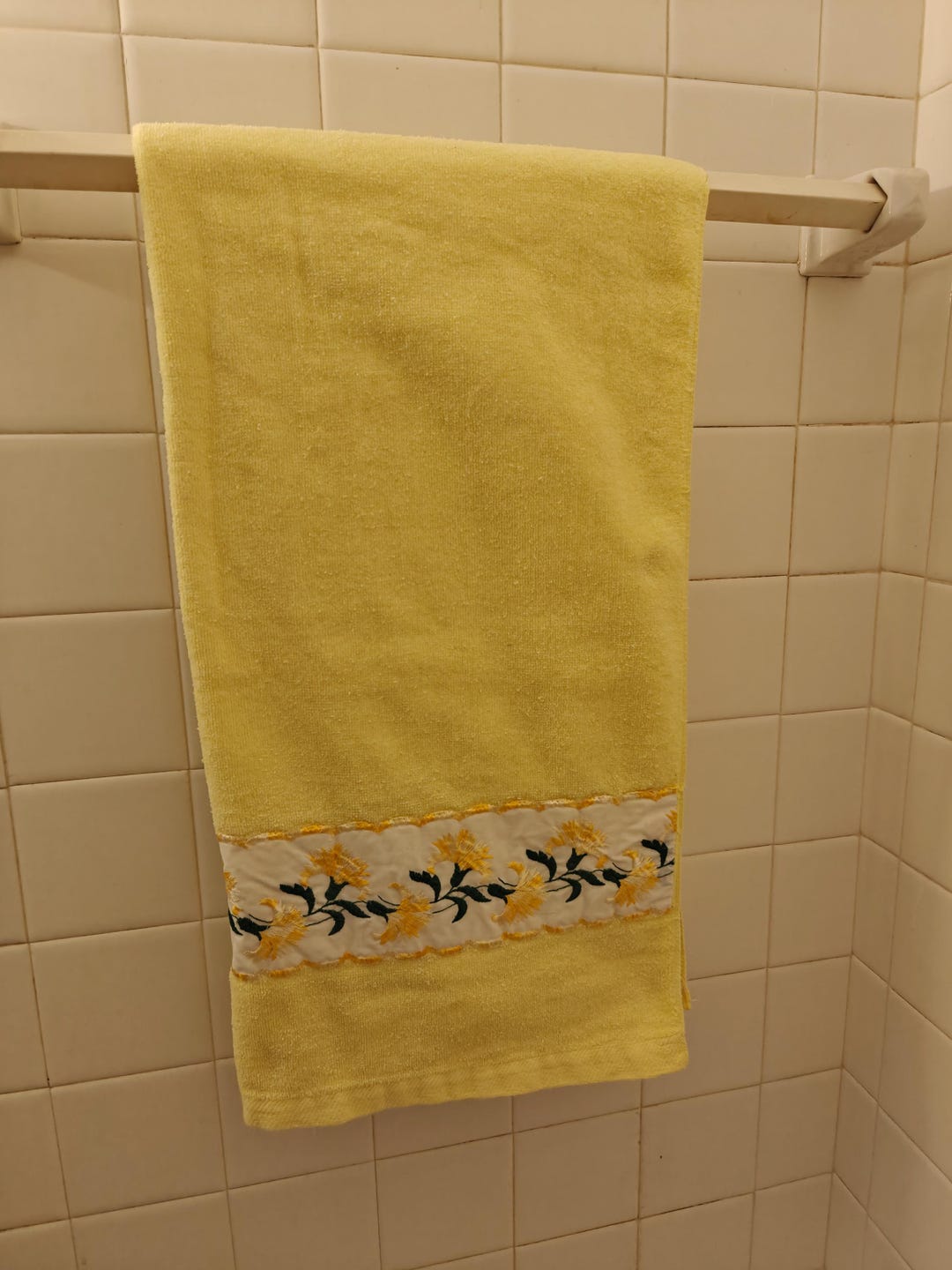 Vintage Wamsutta Heritage Yellow Bath Towel 100% Cotton 24 X 46 - Etsy