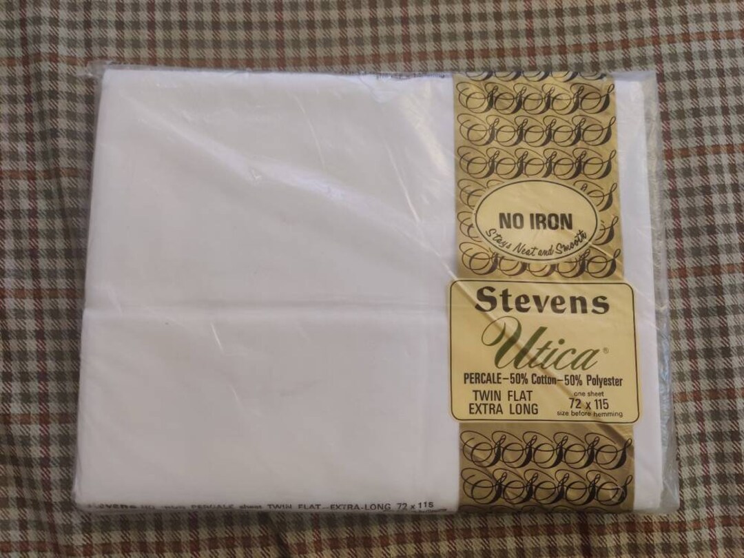Stevens Utica Vintage Twin Flat Sheet Extra Long 72 X 115 NIP New in ...