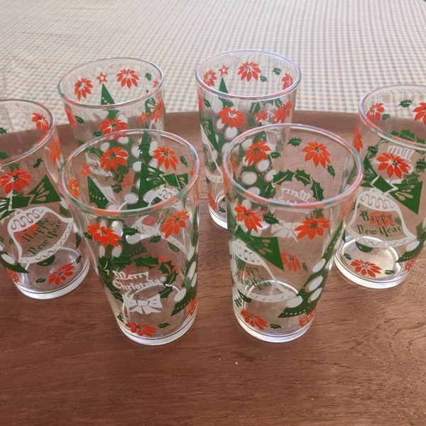 Christmas Glassware - Etsy