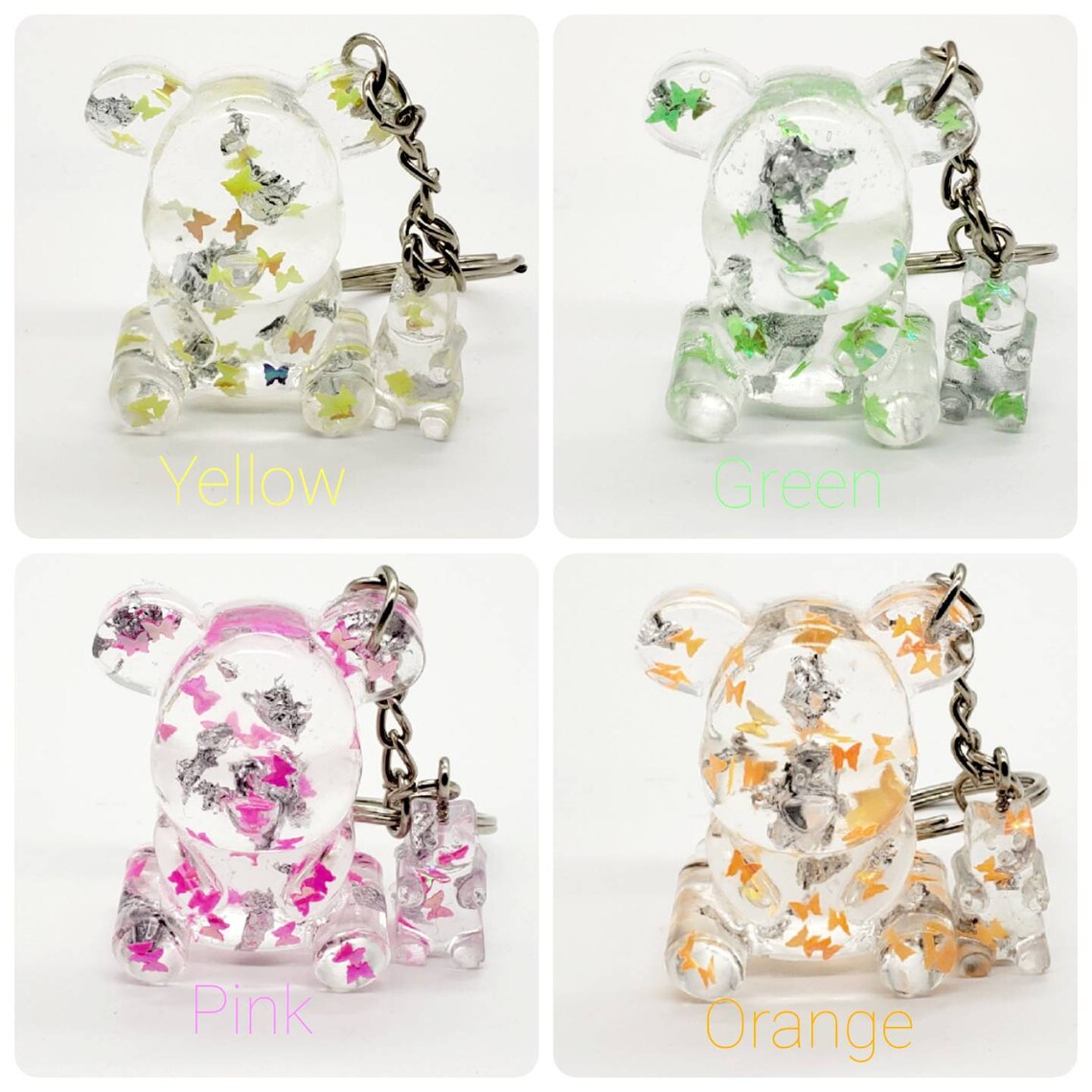 Custom Resin Butterfly Bear With Small Gummy Bear/personalized - Etsy