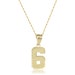 10K Solid Yellow Gold Number Pendant Singapore Chain Necklace Set 0-9 ...