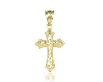 Diamond Cut Gold Cross - Etsy