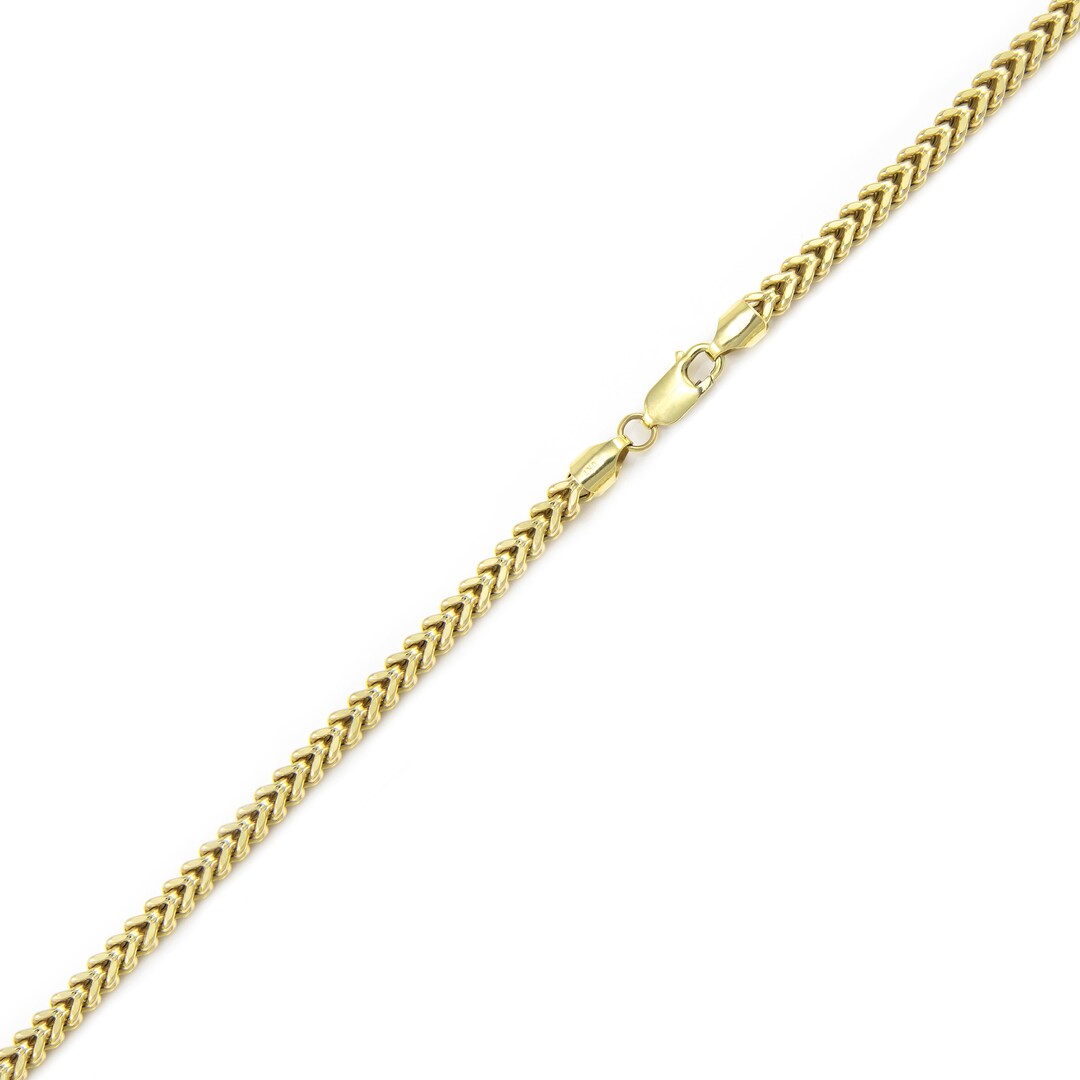 10K Yellow Gold Hollow Franco Bracelet 2.0mm 7-8 Box Chain Link - Etsy