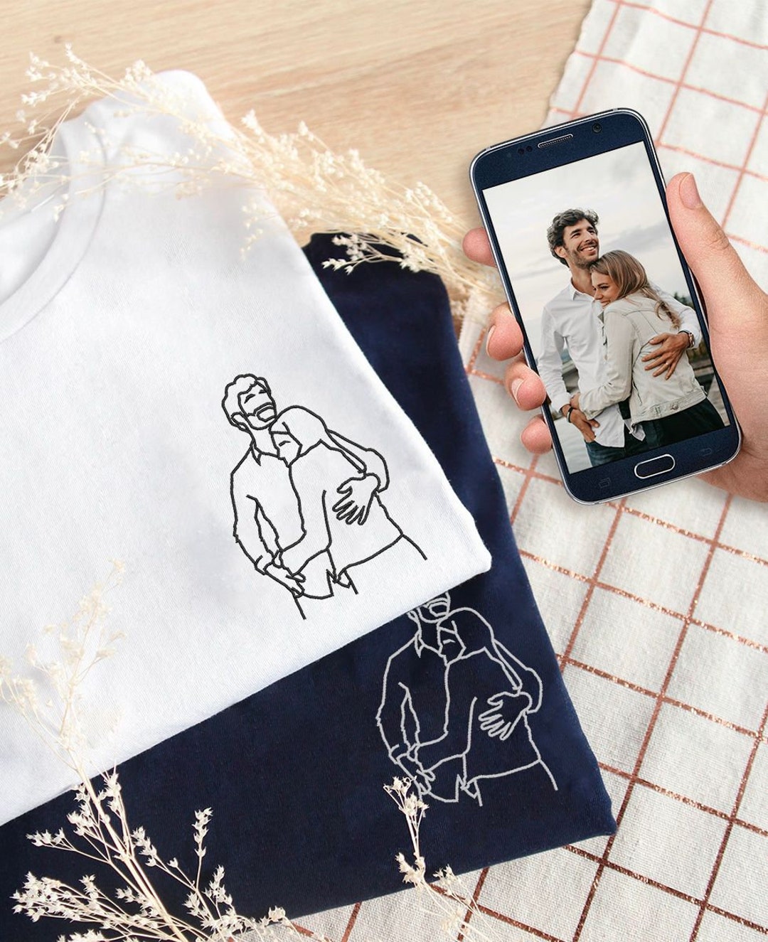 Hand Embroidered T-shirt, Personalized Tshirt, Embroidery, Embroidered ...