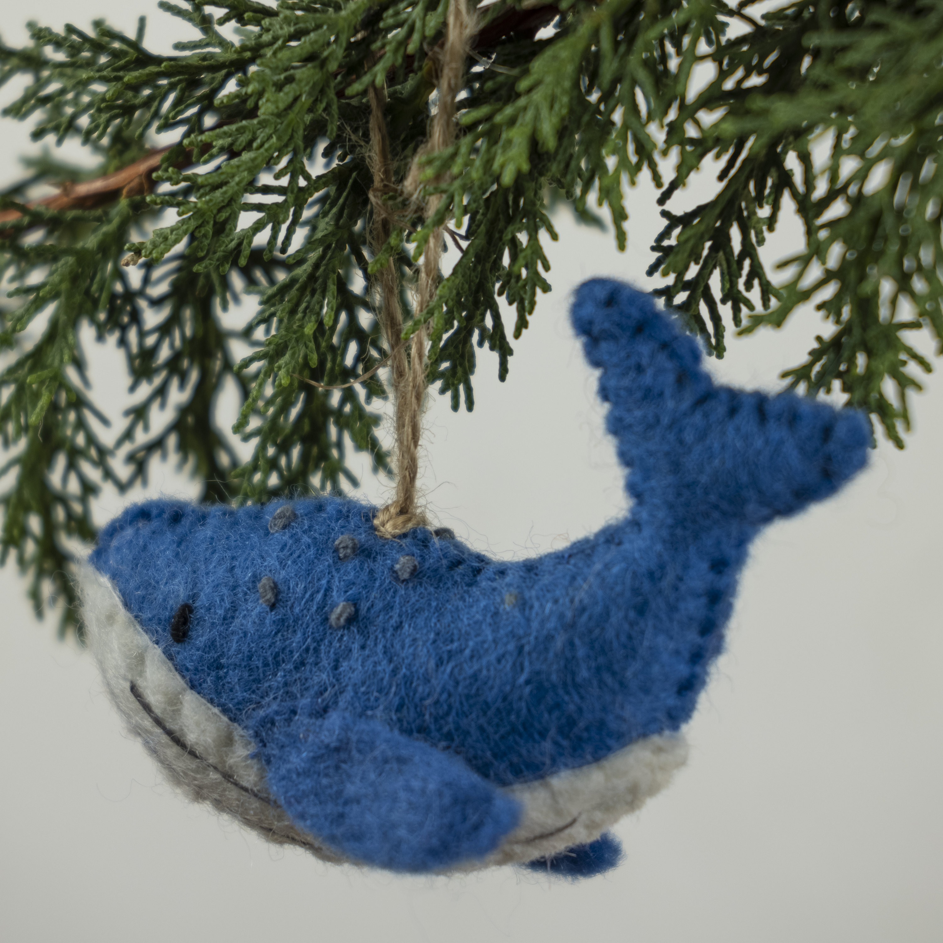 Felt Whale Ornament Whale Christmas Ornament Hanging Ornament Felt ...