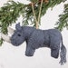 NEW Felt Rhino Ornament Rhinosaurus Christmas Ornament Handmade Felt ...