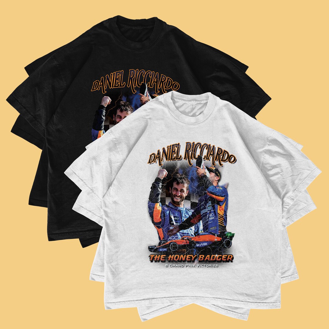 Daniel Ricciardo Vintage T Shirt Danny Ricc the Honey Badger Shoey ...