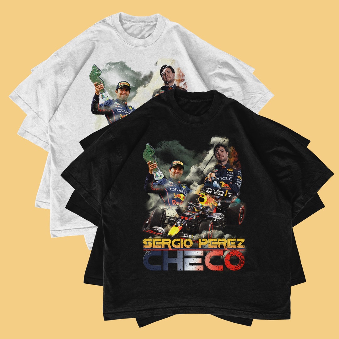 Checo Perez Vintage Short Long Sleeve T Shirt World Racing Driver ...