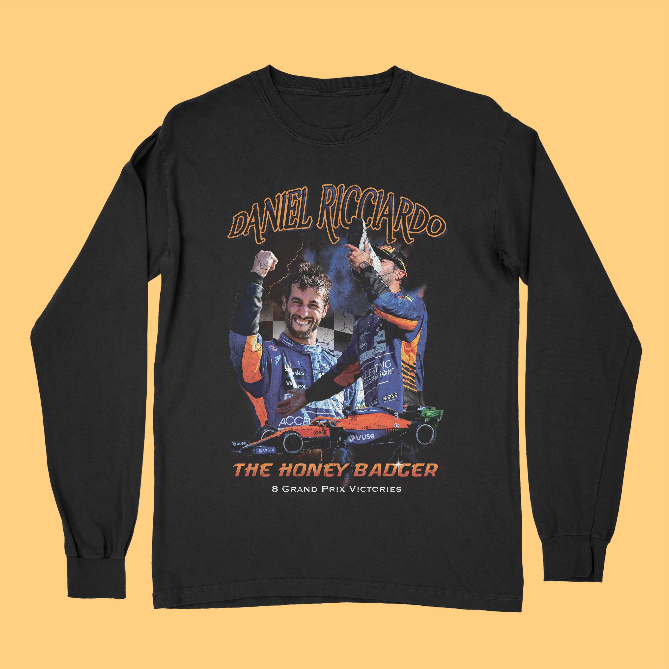 Daniel Ricciardo Danny Ricc the Honey Badger Shoey Vintage Long Sleeve ...