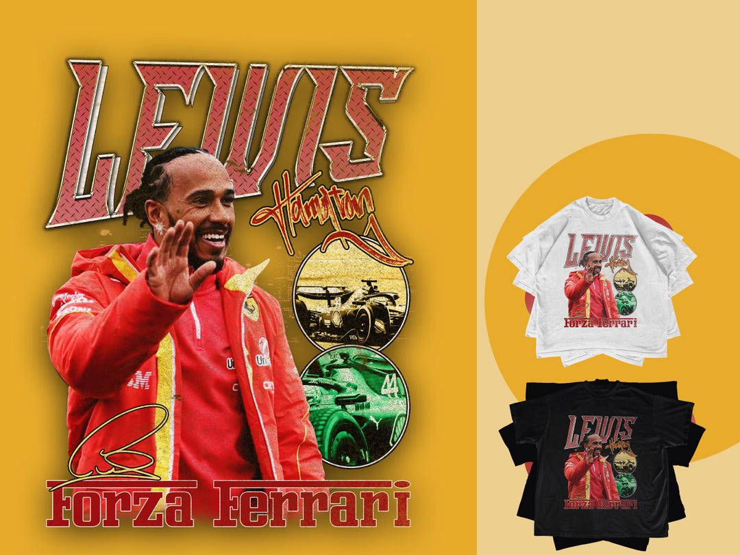 Lewis Hamilton Ferrari F1 T-shirt: Vintage Racing Graphic Tee - Etsy