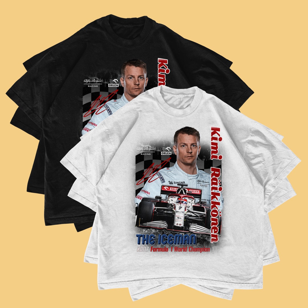 Kimi Iceman Räikkönen Vintage T Shirt Formula One World Champion AR for ...