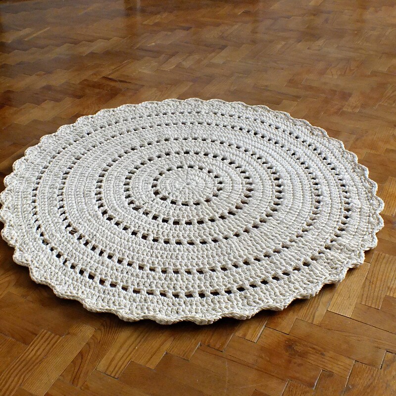 Cotton Crochet Rug - Etsy