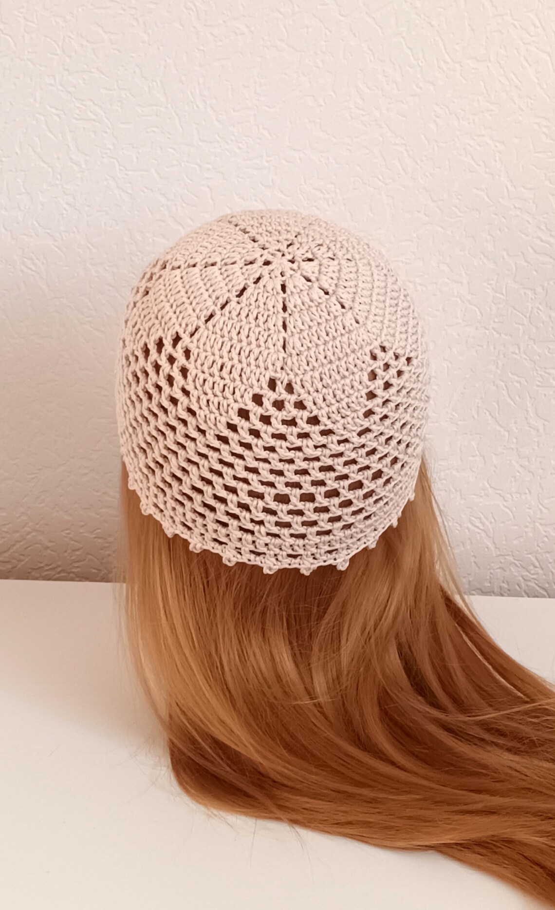 Women's Crochet Summer Boho Girls Summer Hat Beige Summer Skull Hat 100 ...