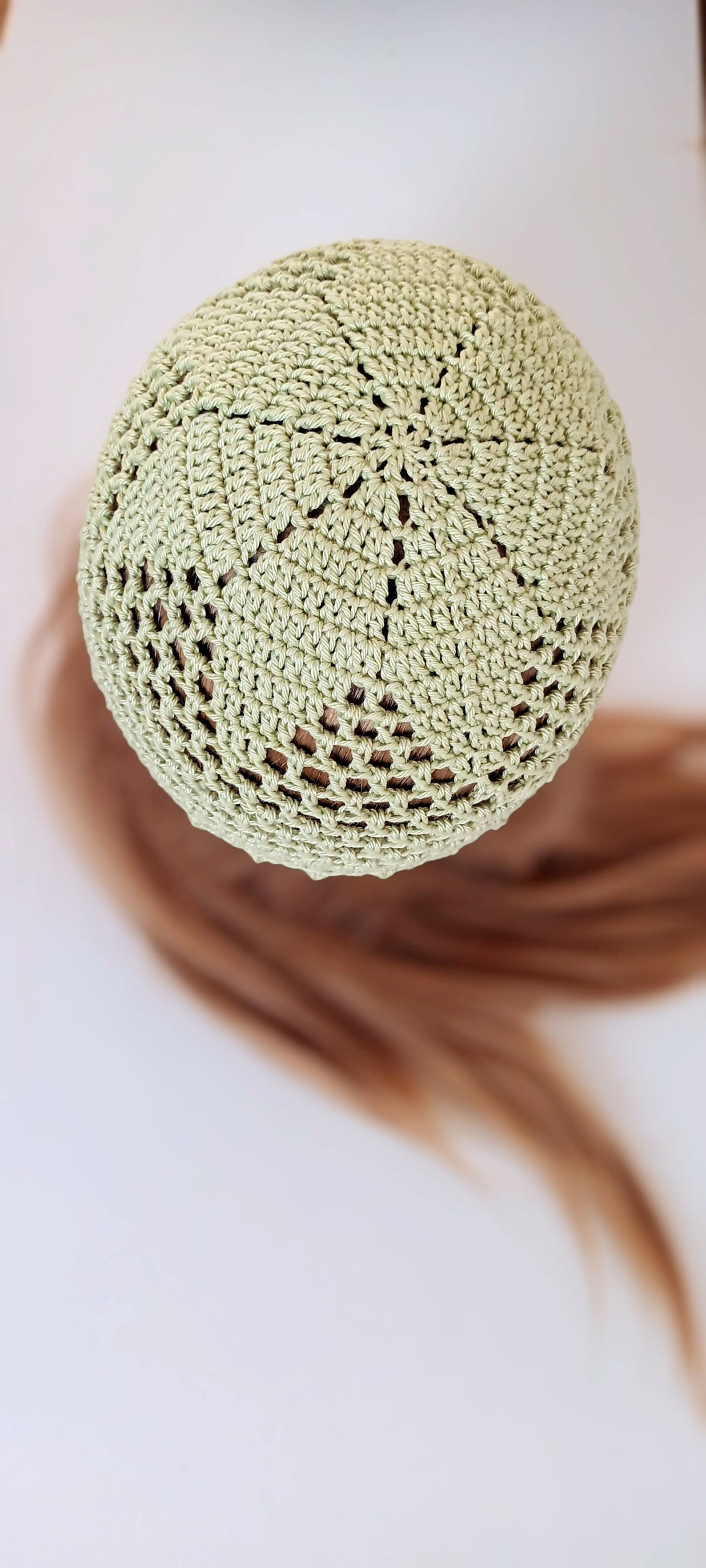 Girls Crochet Summer Hat Salad Green Summer Skull Hat 100% Cotton Tams ...