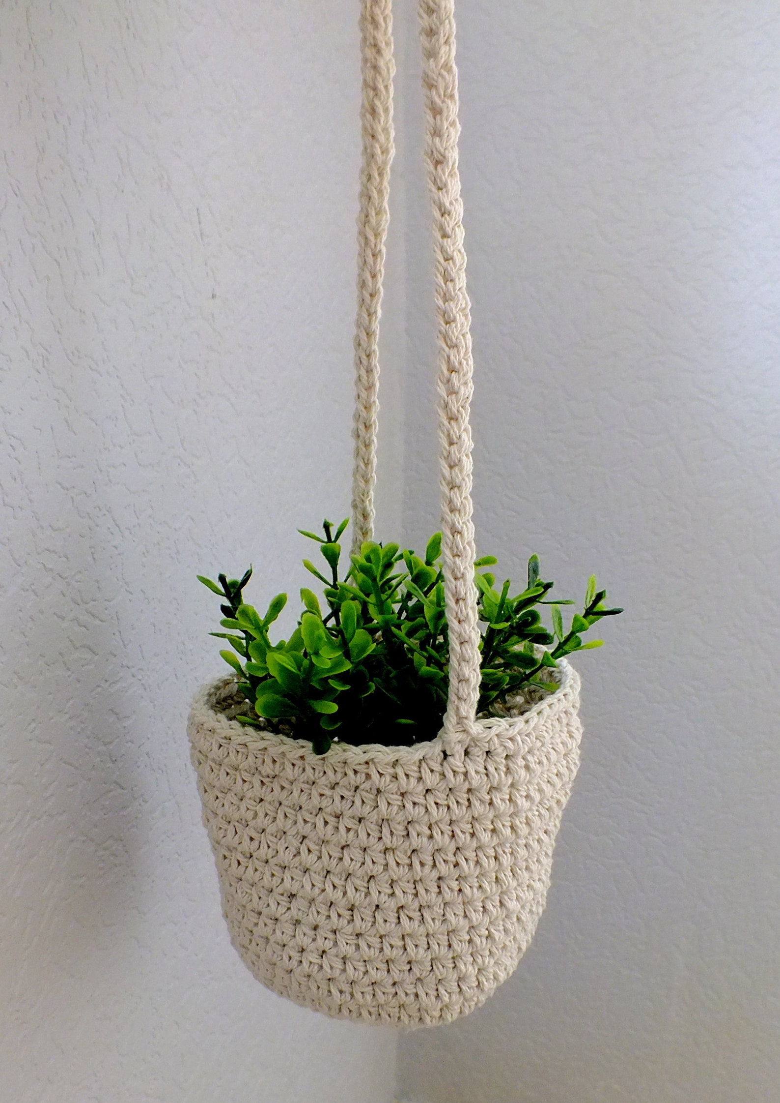 Hanging Basket Hanging Planter Small Storage Basket Crochet Baskets ...