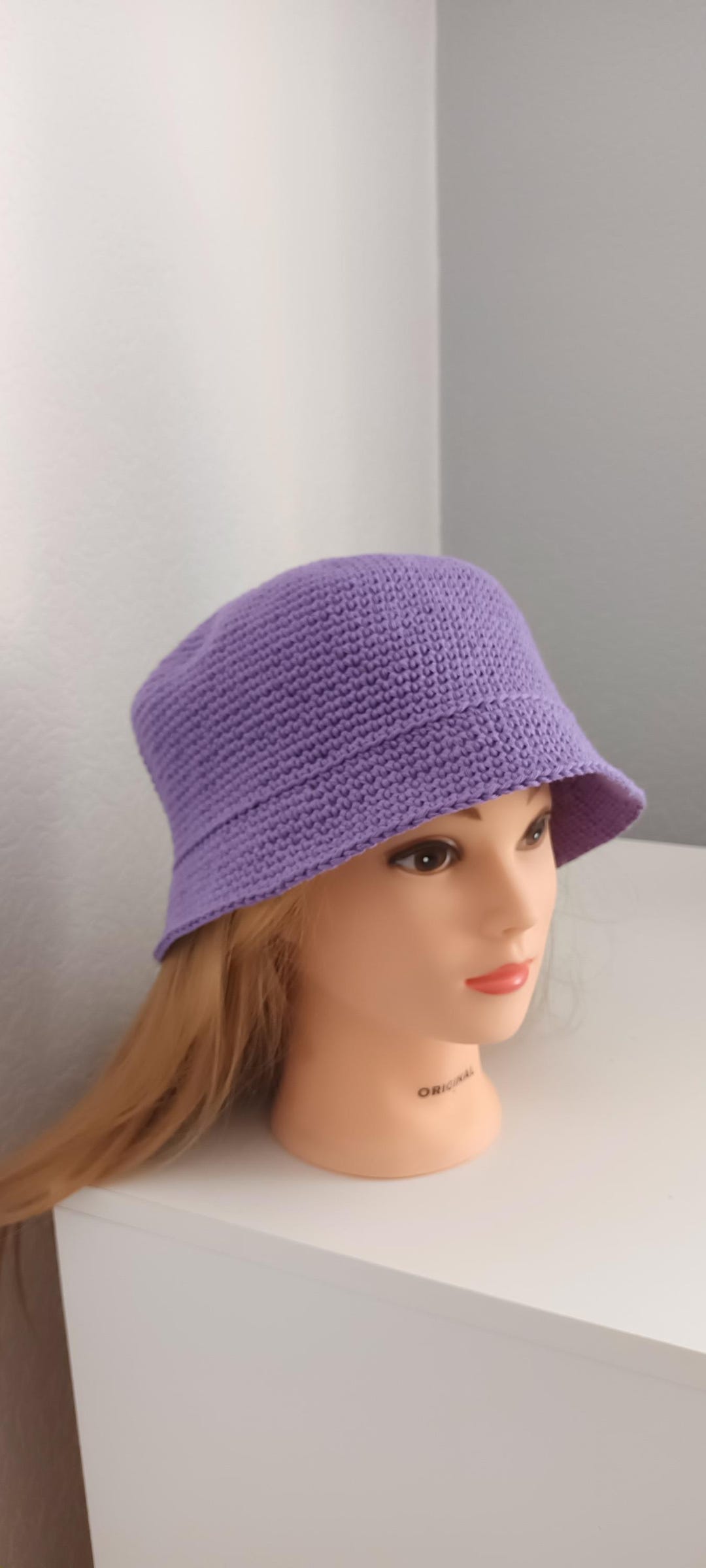 Women Bucket Hat Lavender Purple Cotton Hat Stylish Hats Ladies Summer ...