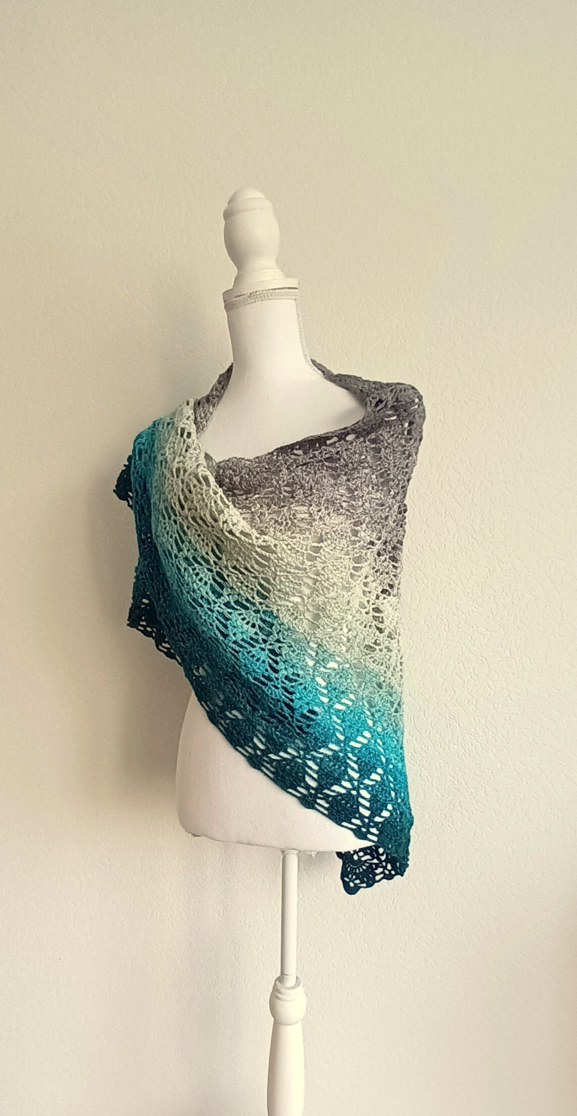 Handmade Shawl Wrap Crochet Shawls Knit Women Outfit Cotton Shawl ...