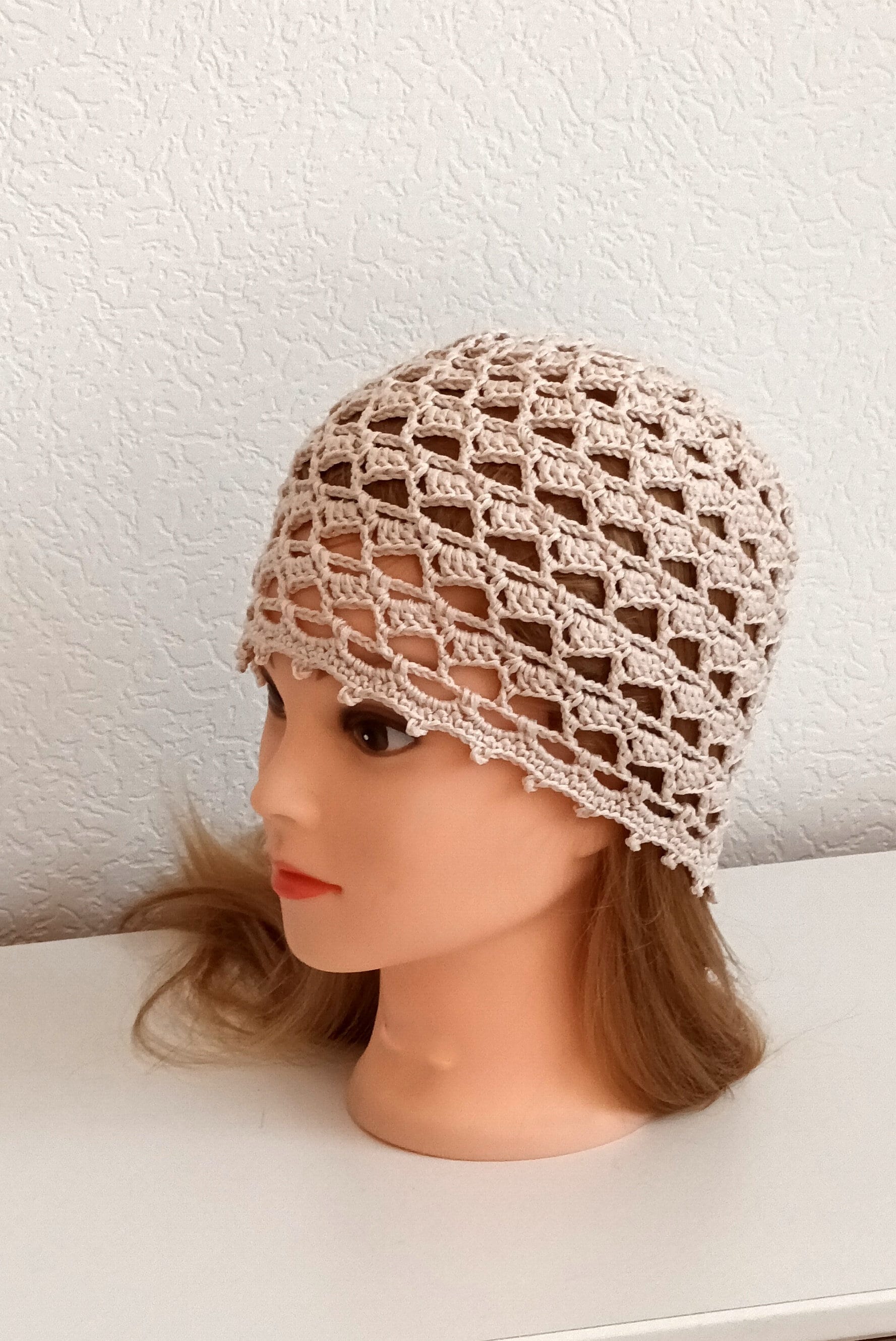 Women's Crochet Summer Boho Girls Summer Hat Beige Summer Skull Hat 100 ...