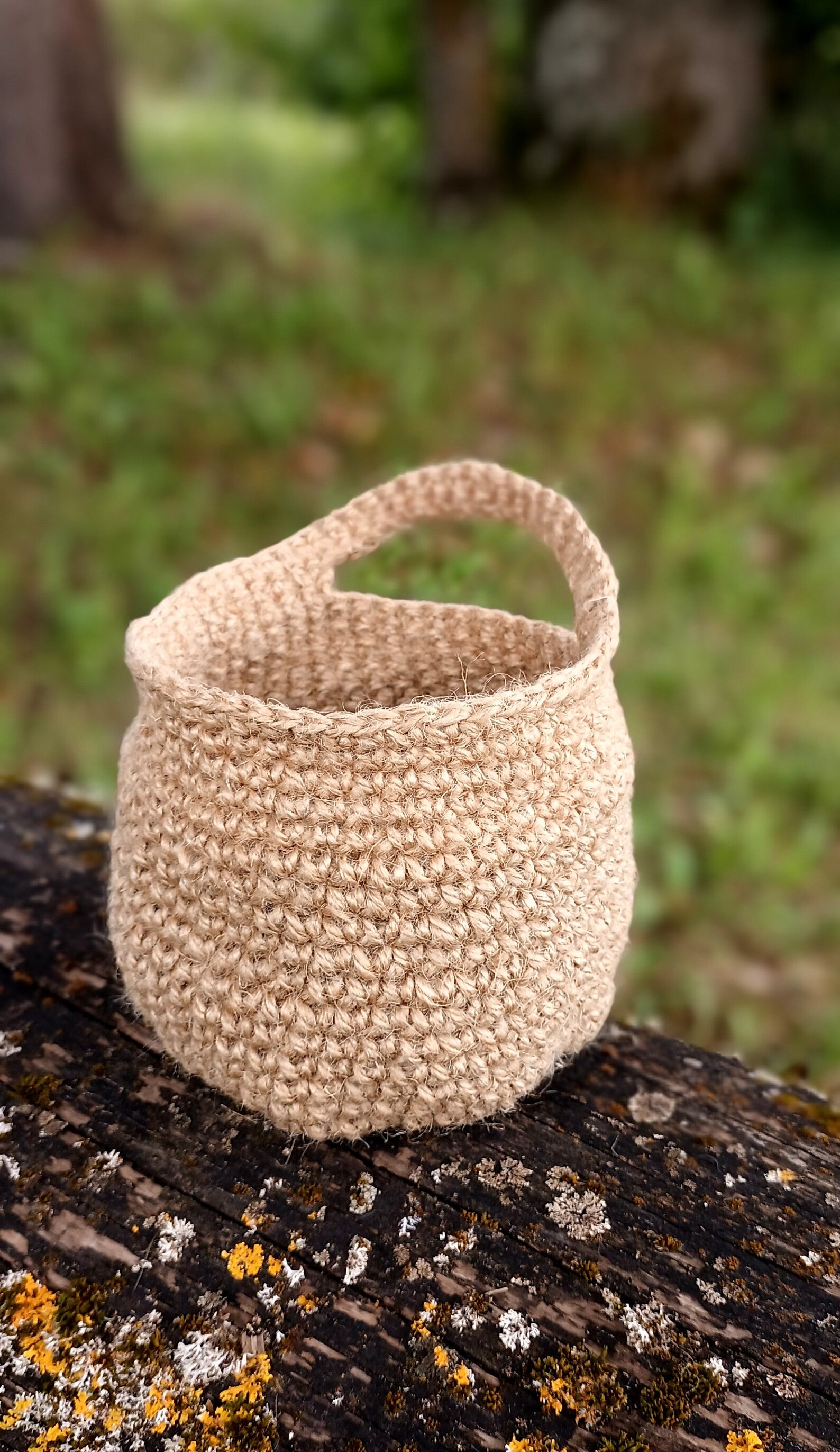 Jute Hanging Basket Crochet Hanging Planter Eco Friendly - Etsy
