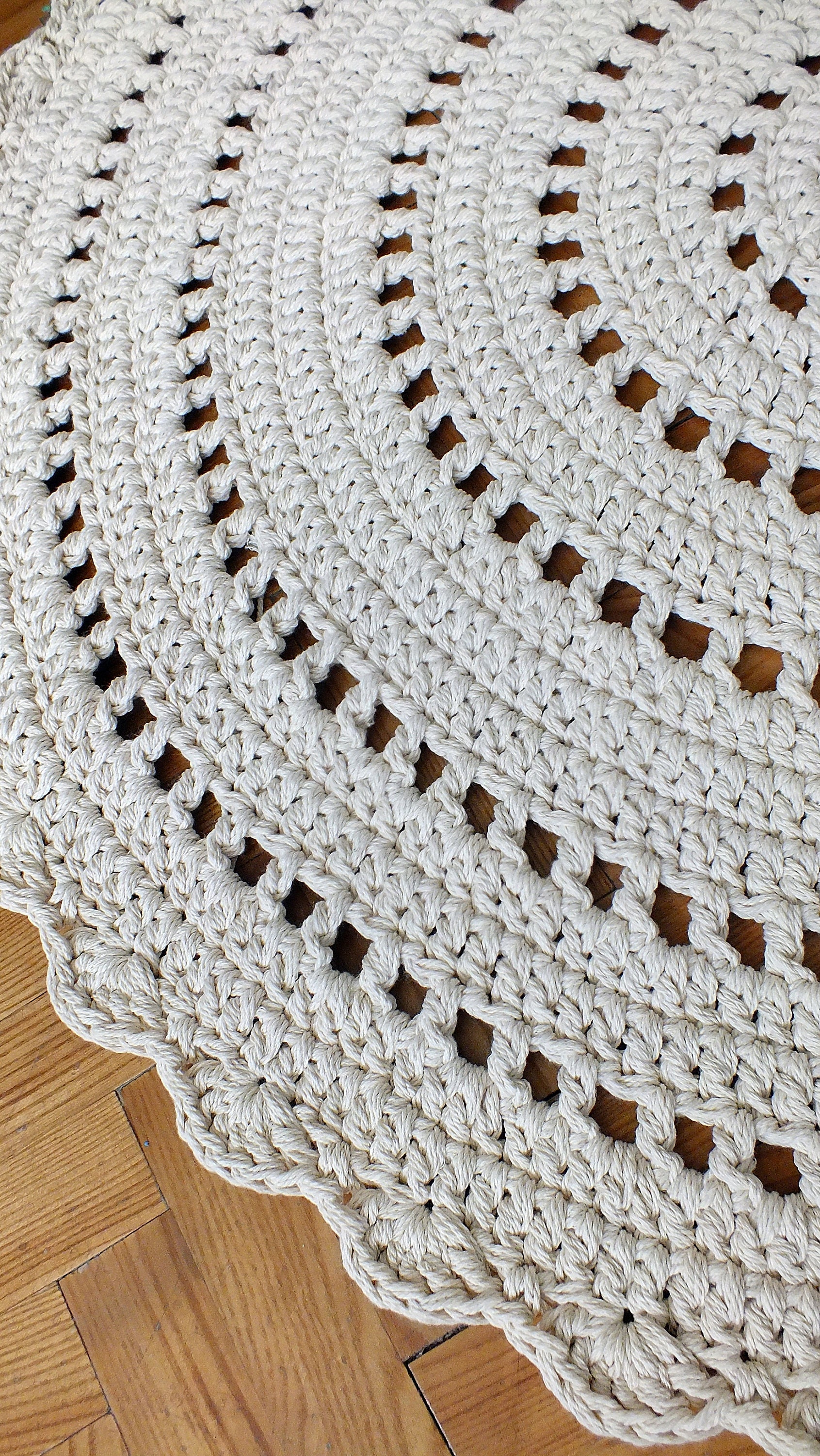 Housewarming Gift Round Cotton Rug Crochet Area Carpet Home - Etsy