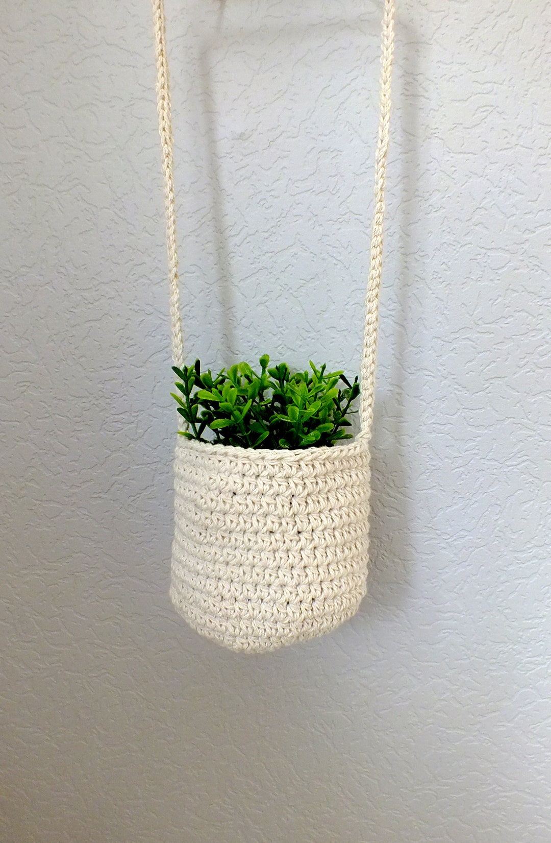Hanging Basket Hanging Planter Small Storage Basket Crochet Baskets ...