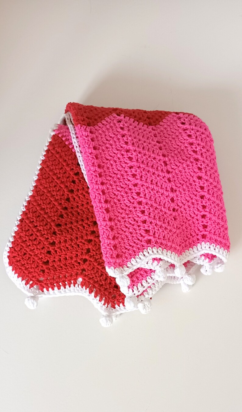 Handmade Baby Blanket Crochet Baby Blankets Newborn Blanket Pink Baby ...