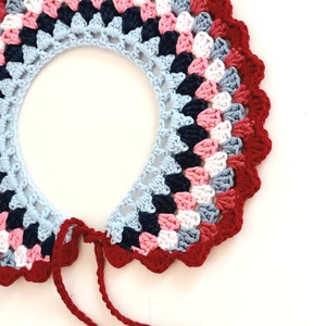 Crochet Granny Stripe Collar Peter Pan Collar Detachable Collar Vintage ...
