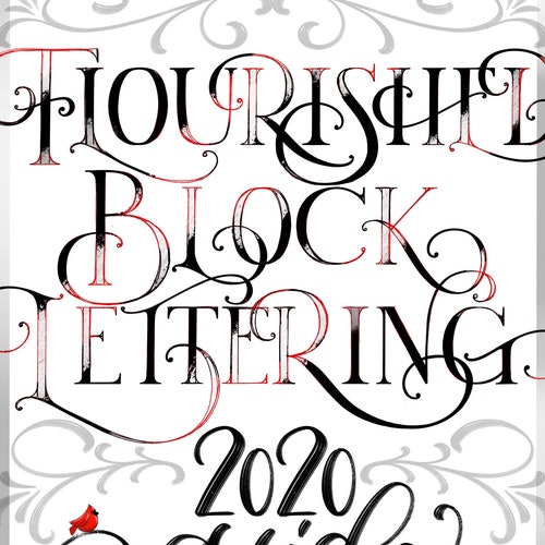 Digital Flourished Block Lettering 2020 Guide - Etsy UK