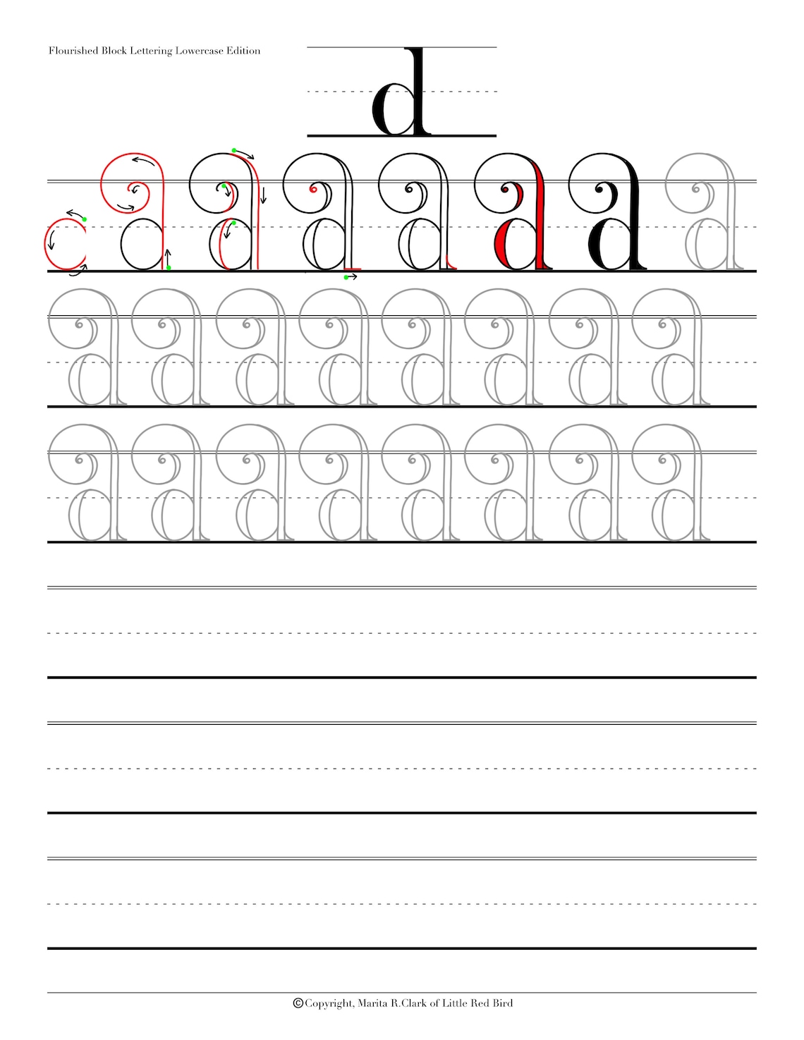 Flourished Block Lettering: Lowercase Edition - Etsy