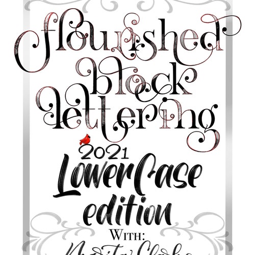 Flourished Block Lettering: Lowercase Edition - Etsy