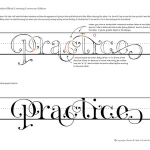 Flourished Block Lettering: Lowercase Edition - Etsy