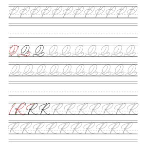 Cursive Writing Guide - Capitals, Lowercase, Top 100 Most Used Words ...