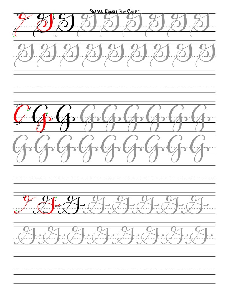 Small Brush Pen Modern Calligraphy 2021 Edition Digital Guide - Etsy