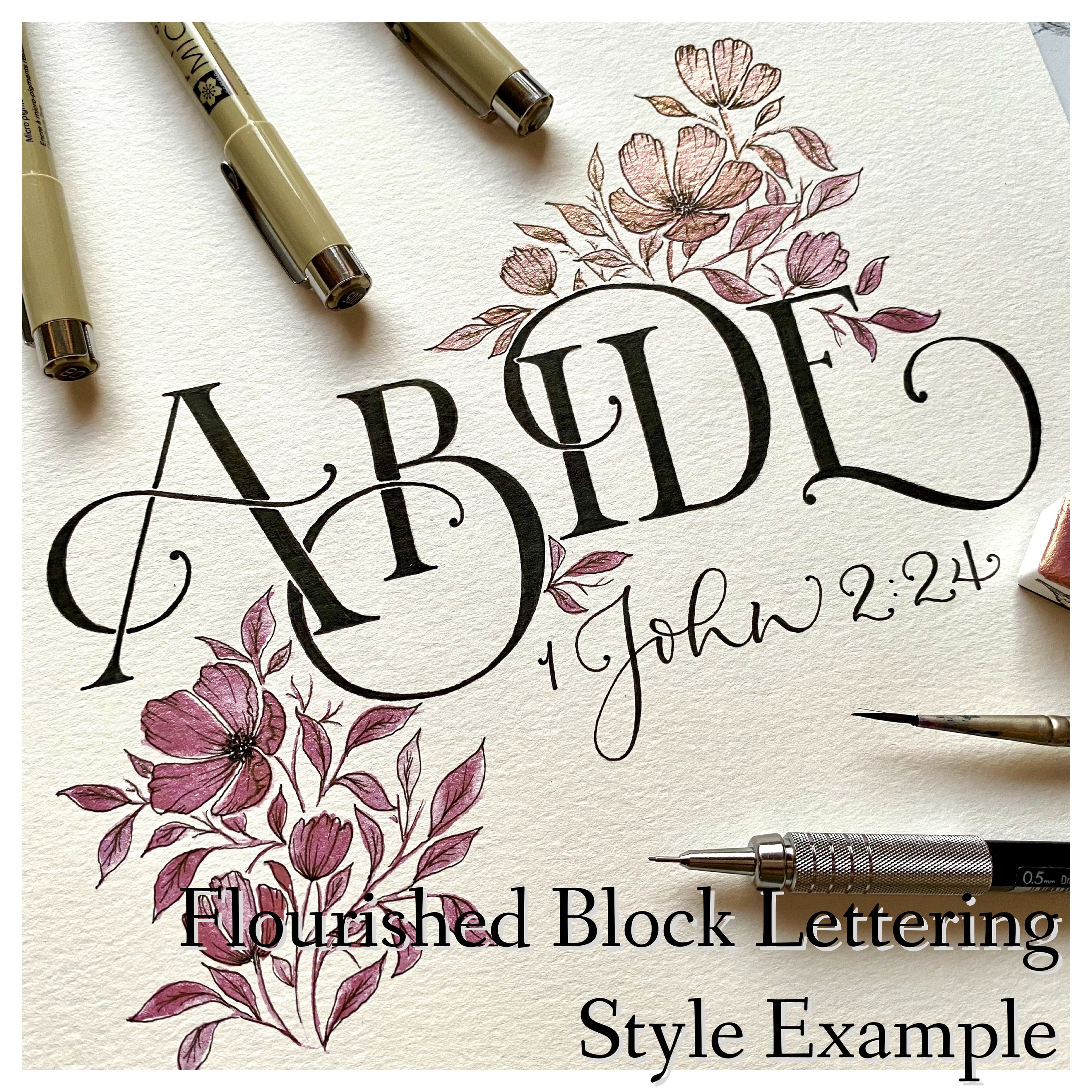 Digital Flourished Block Lettering 2020 Guide - Etsy