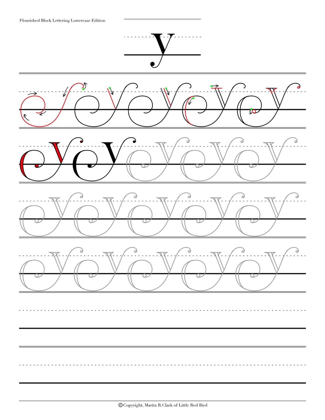 Flourished Block Lettering: Lowercase Edition - Etsy