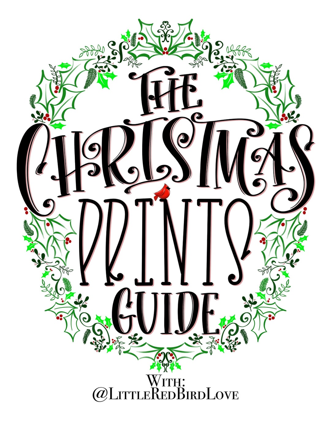 Christmas Prints Lettering Digital Guide - Etsy