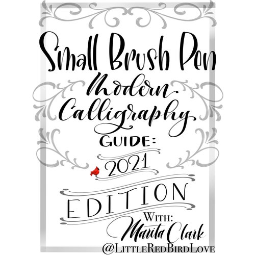 Digital Modern Brush Calligraphy Guide Style GWEN - Etsy