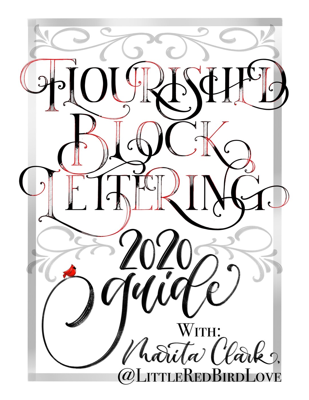 Digital- Flourished Block Lettering 2020 Guide - Etsy