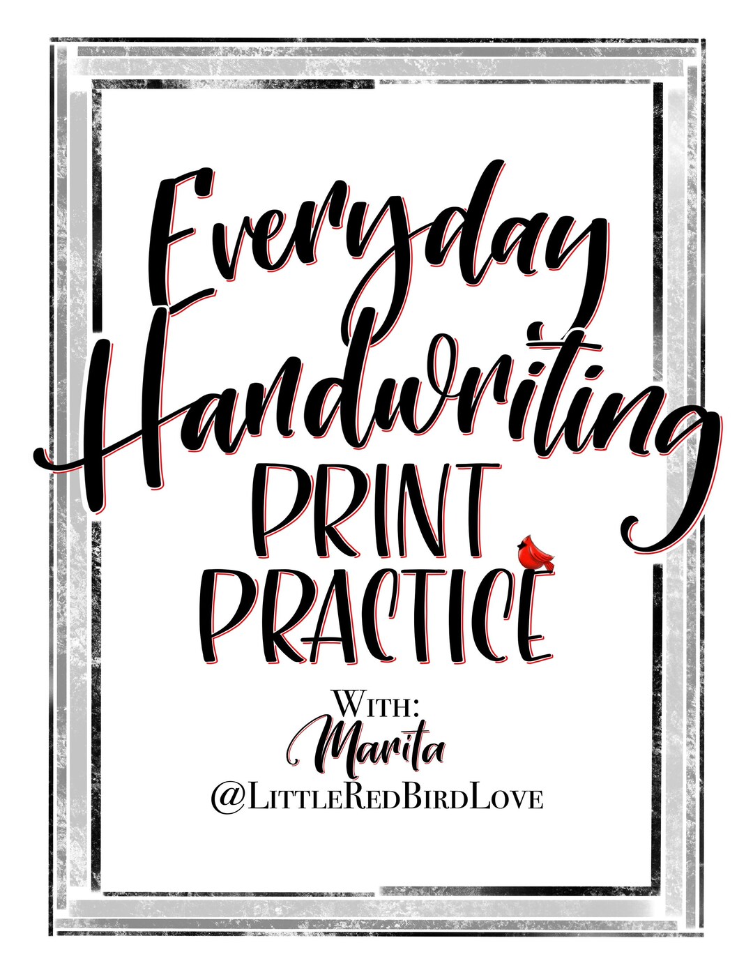 Everyday Handwriting - Print Practice Guide - Etsy