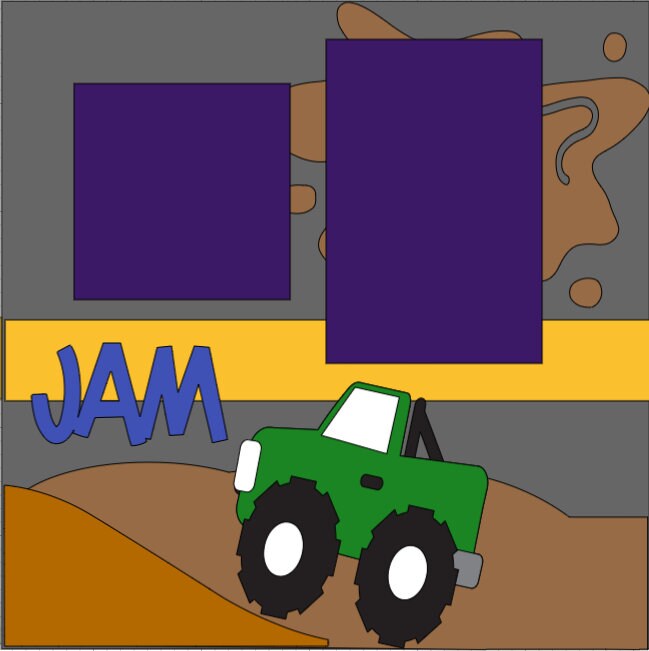 Monster Jam- 12X12 DIY or Premade 2 Page Scrapbook Kit - Etsy
